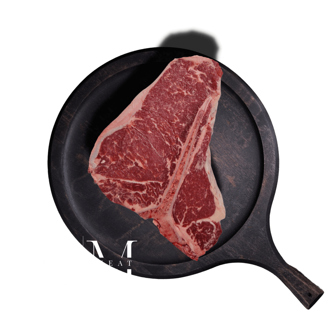 Aus Grain-Fed Black Angus T-Bone Steak | Ethically Raised| Adam's Meat
